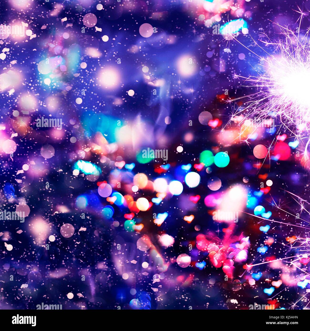 Festive Christmas background, Valentine's Day. Bengal lights, sparkles ...