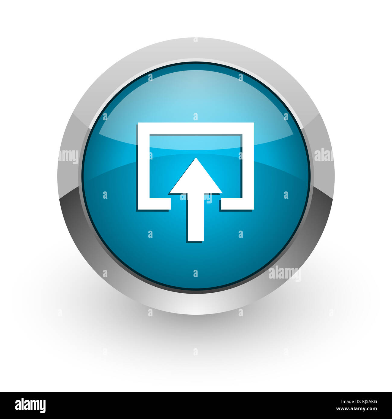 Enter blue silver metallic chrome border web and mobile phone icon on ...