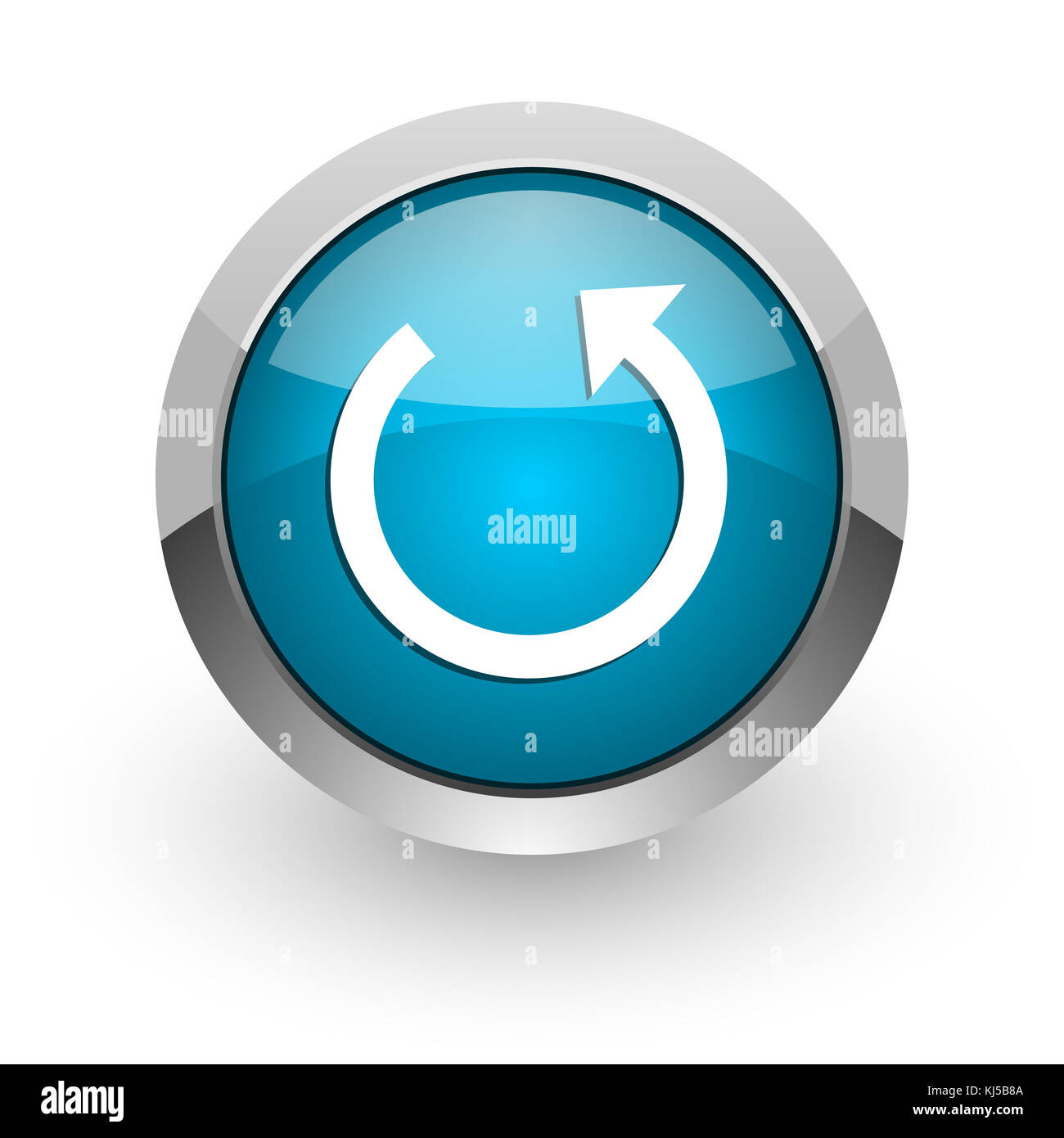 Rotate blue silver metallic chrome border web and mobile phone icon on ...