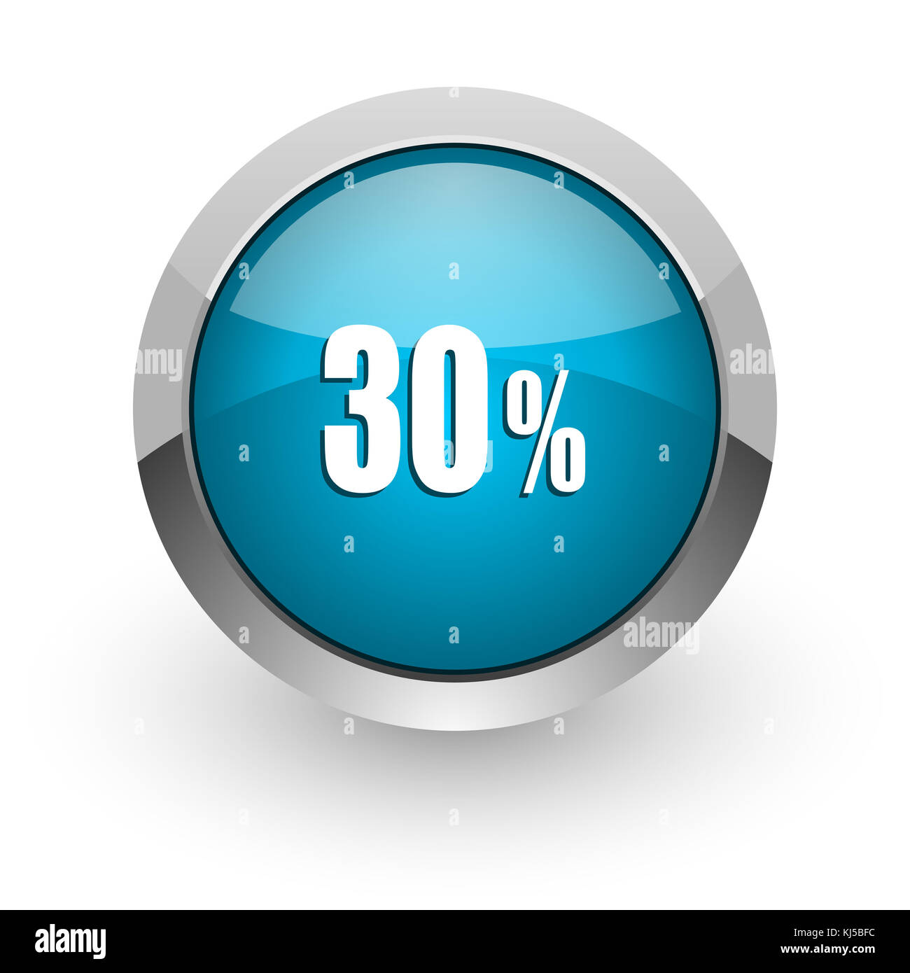 30 percent blue silver metallic chrome border web and mobile phone icon ...
