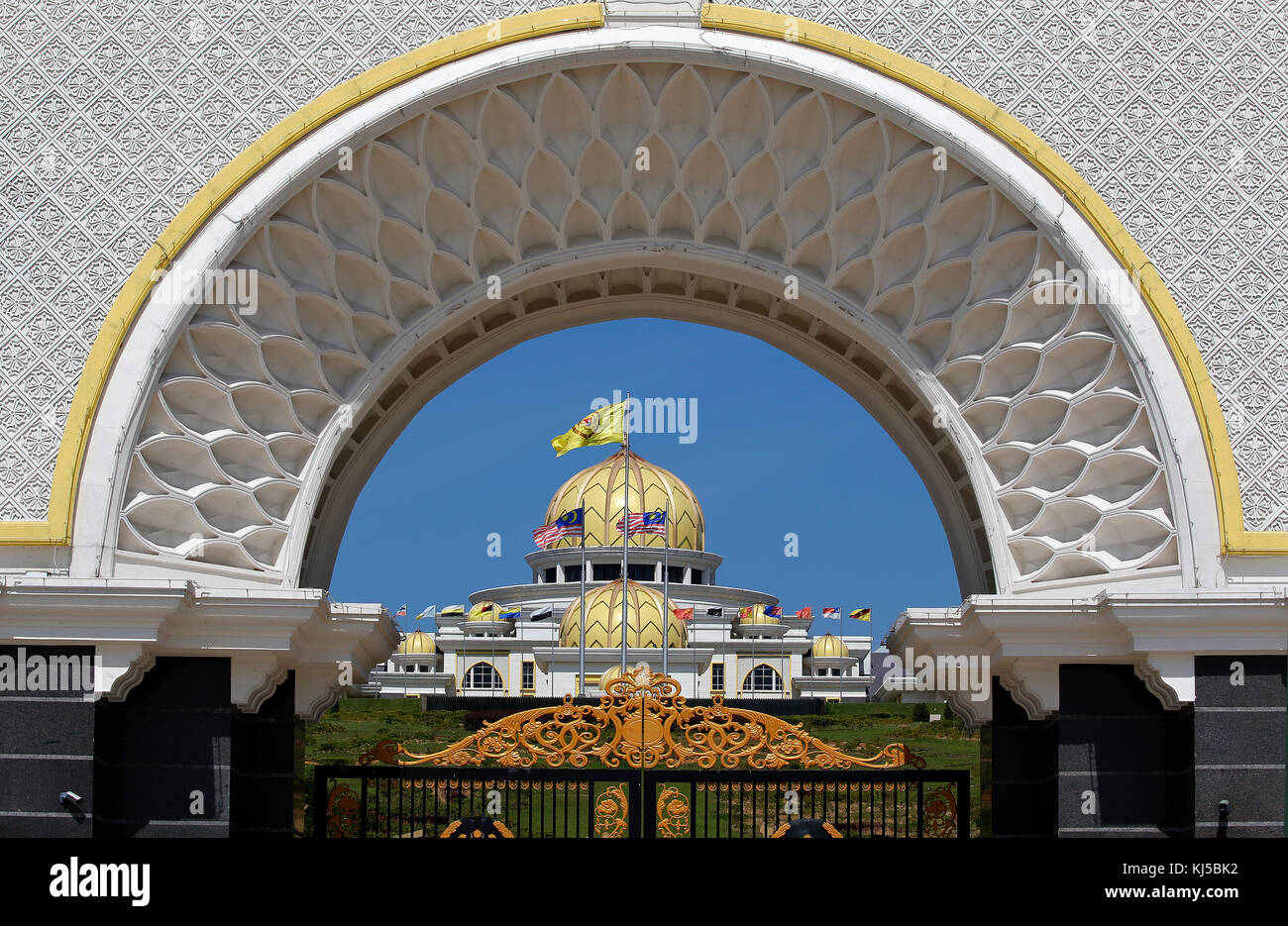 General view of the front entrance of the Malaysia King's Palace in ...