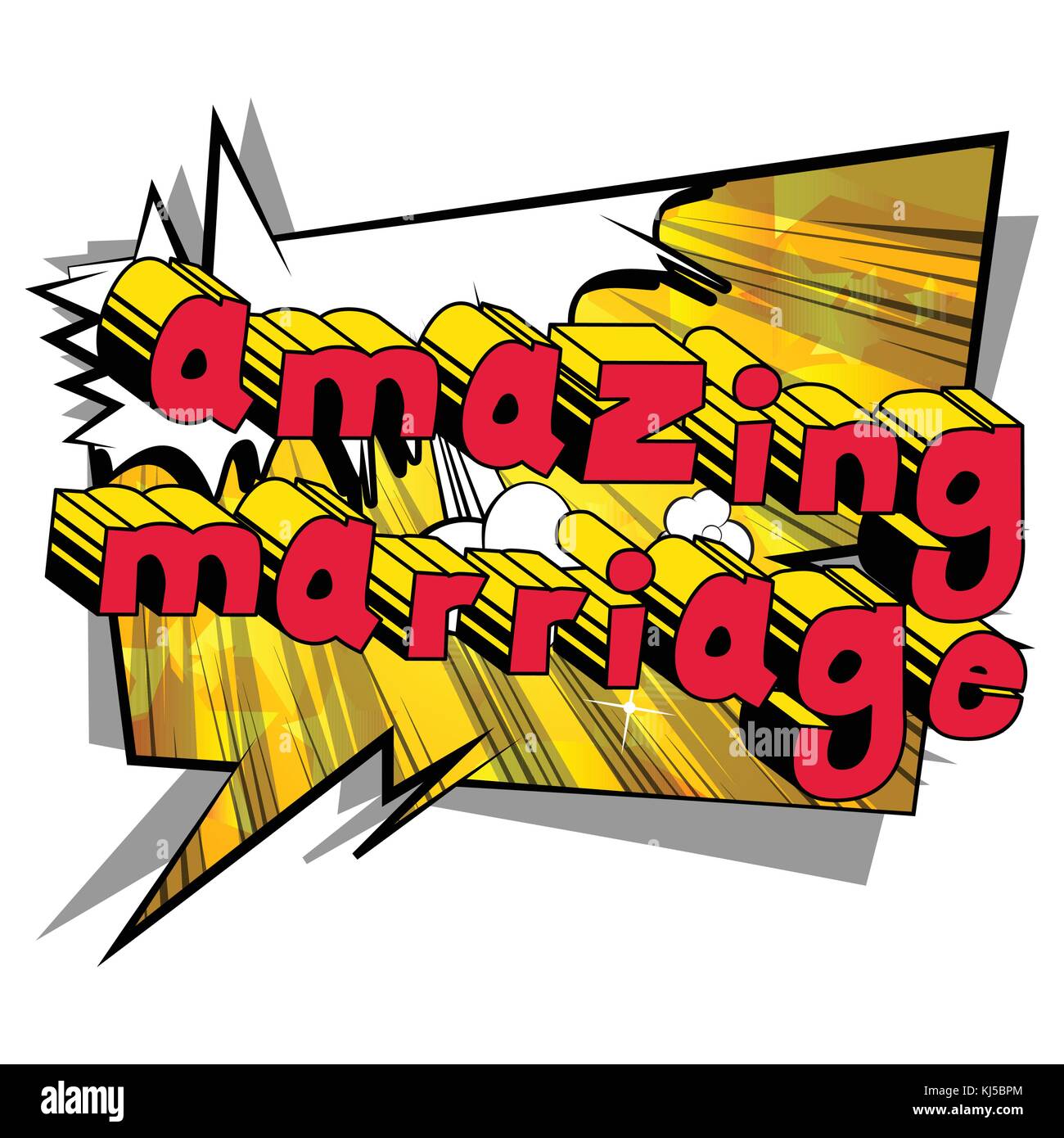 Amazing Marriage - Comic book style word on abstract background Stock ...