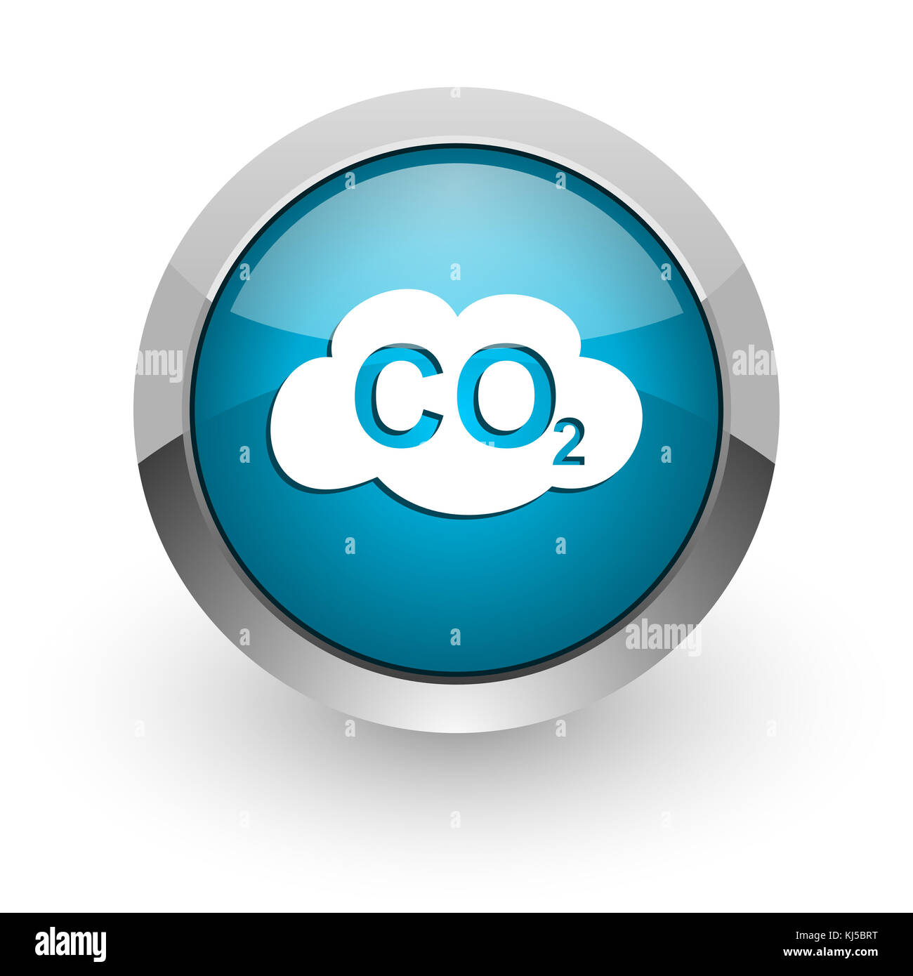 Carbon dioxide blue silver metallic chrome border web and mobile phone ...