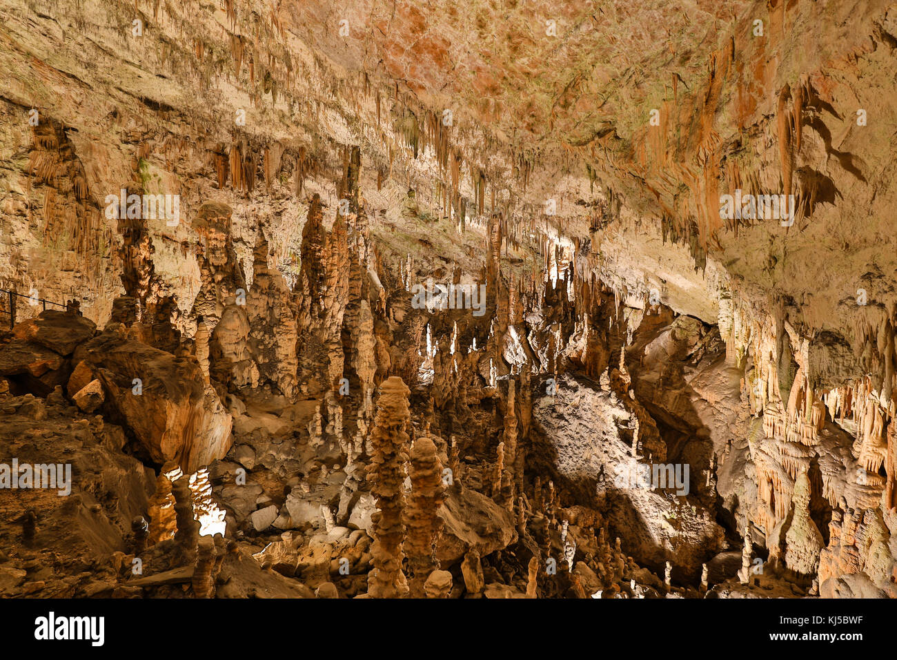Picturesque karst features illuminated in the cave Stock Photo - Alamy