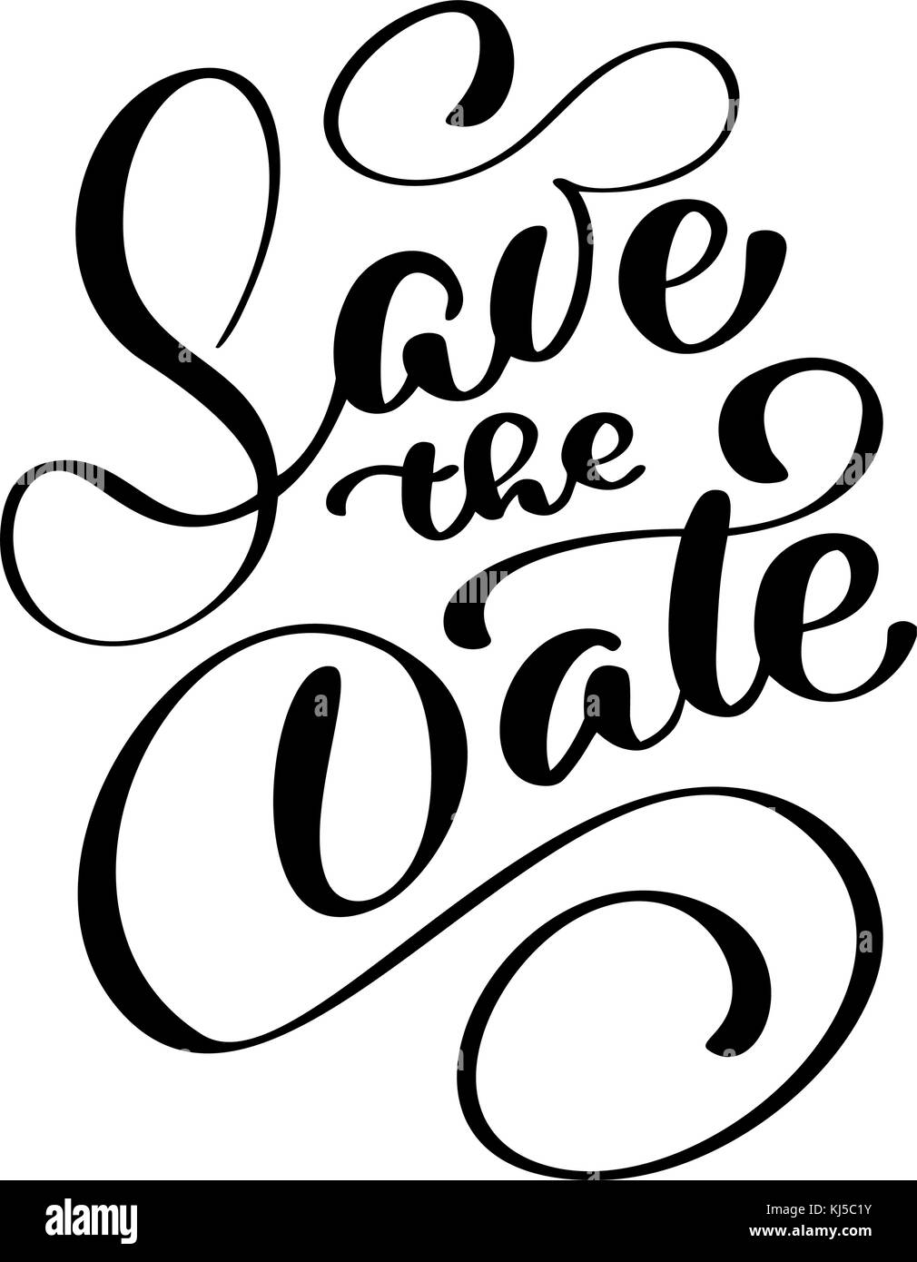 Save the date text calligraphy vector lettering for wedding or love card. For wedding ...