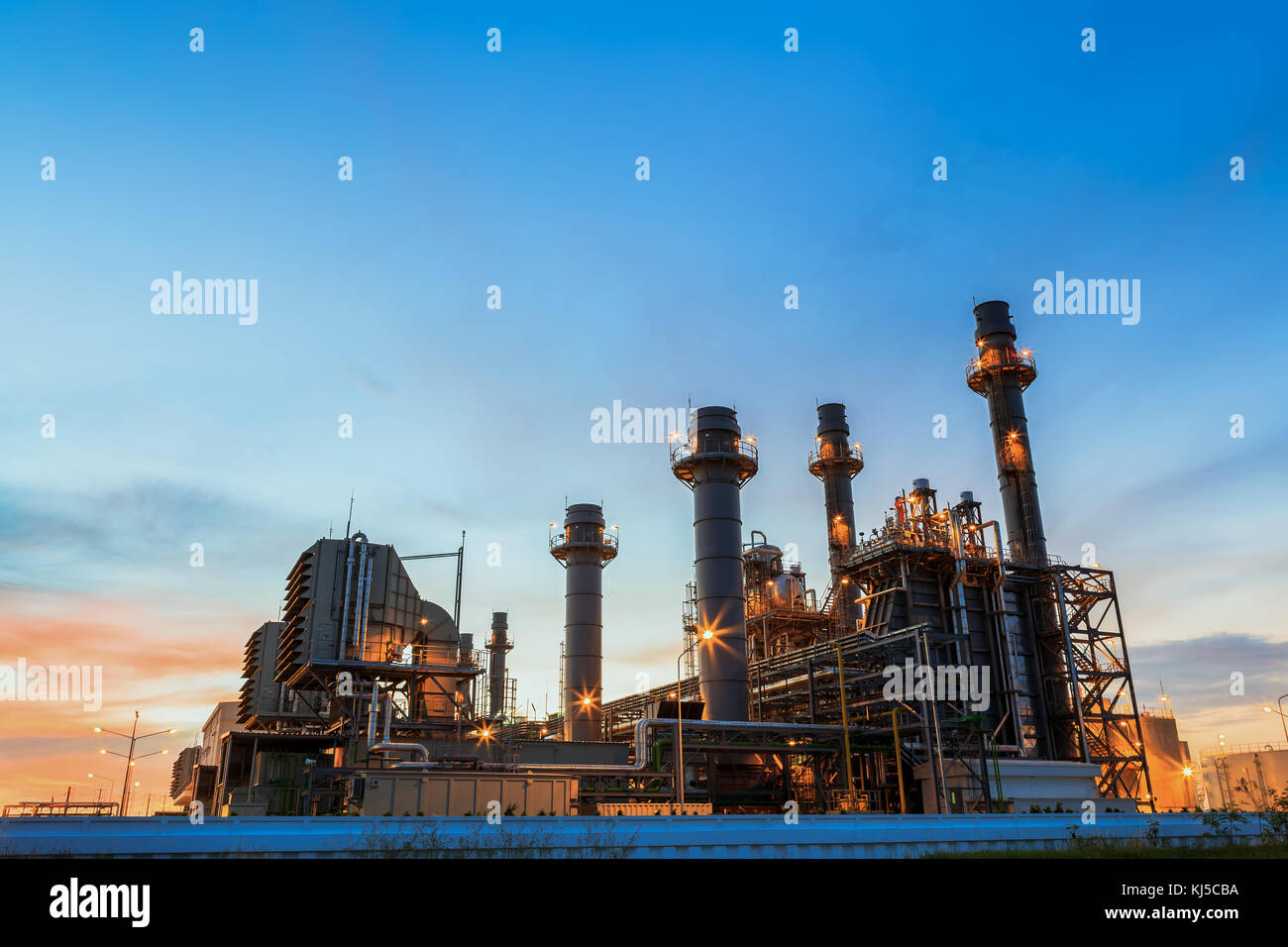 Natural Gas Combined Cycle Power plant electricity generating station ...