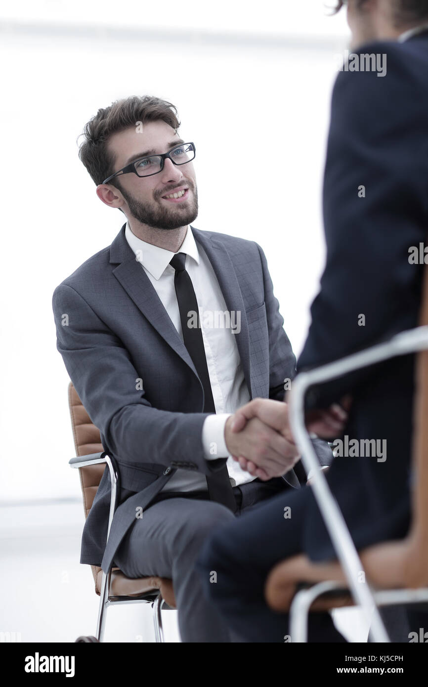 successful meetings of businessmen in the office Stock Photo - Alamy