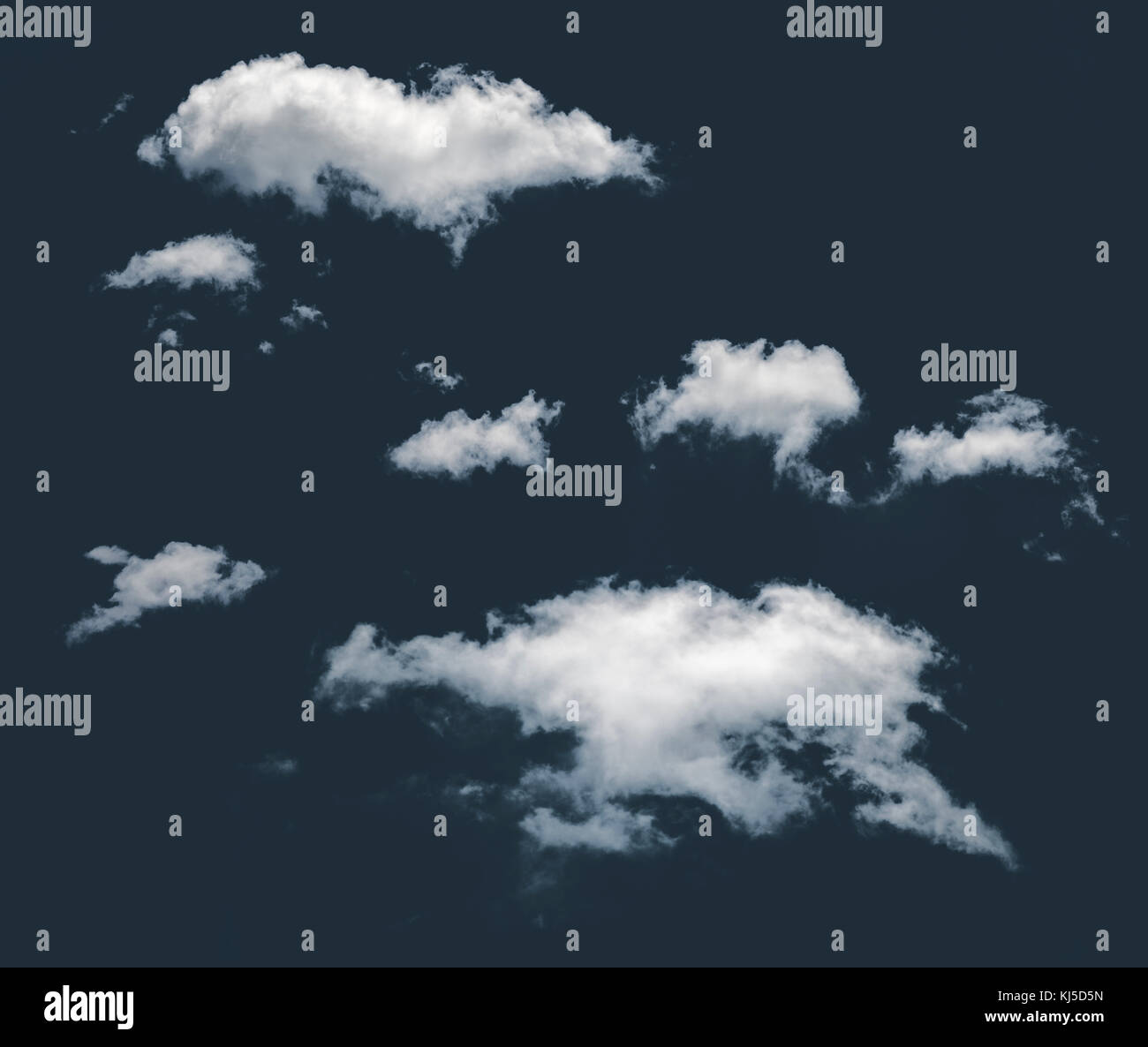 Isolated clouds on dark background Stock Photo - Alamy