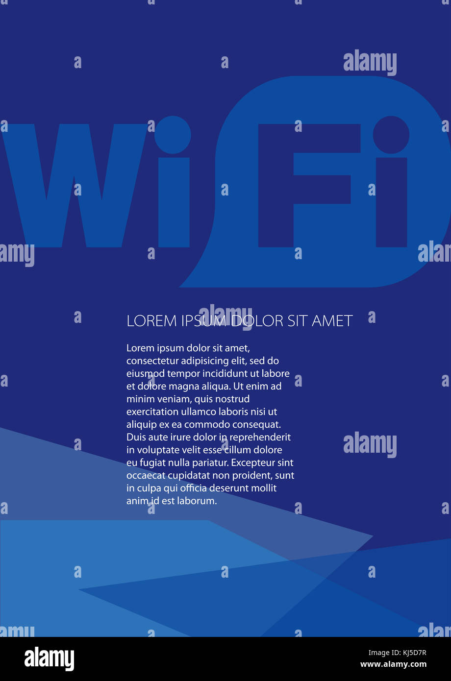 WiFI internet template layout, cover design, flyer in A4 with ...