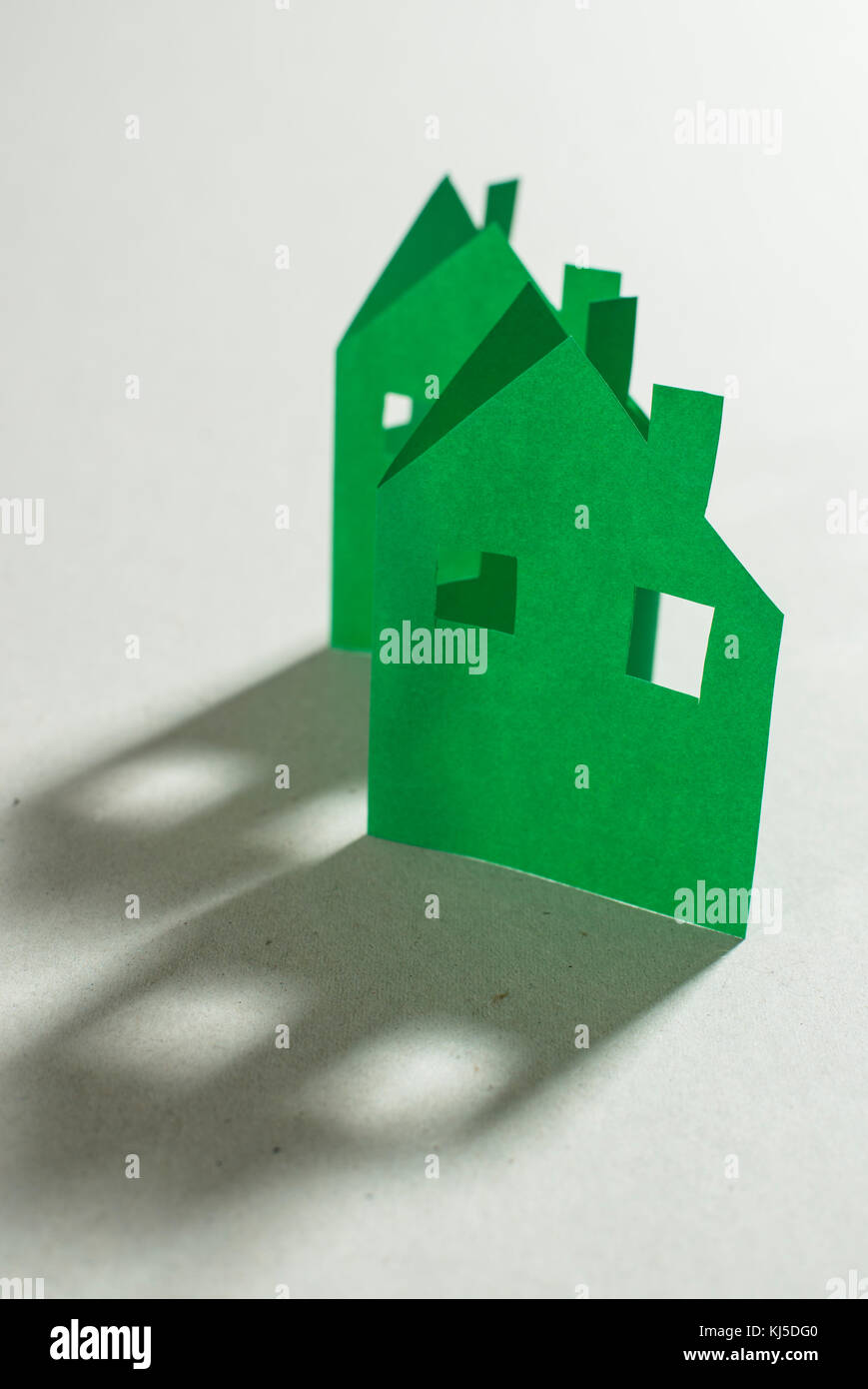 Figures of many houses. Miniatures of paper Stock Photo - Alamy