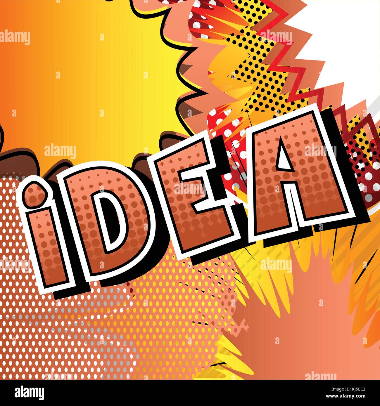 Idea - Comic book style phrase on abstract background Stock Vector ...