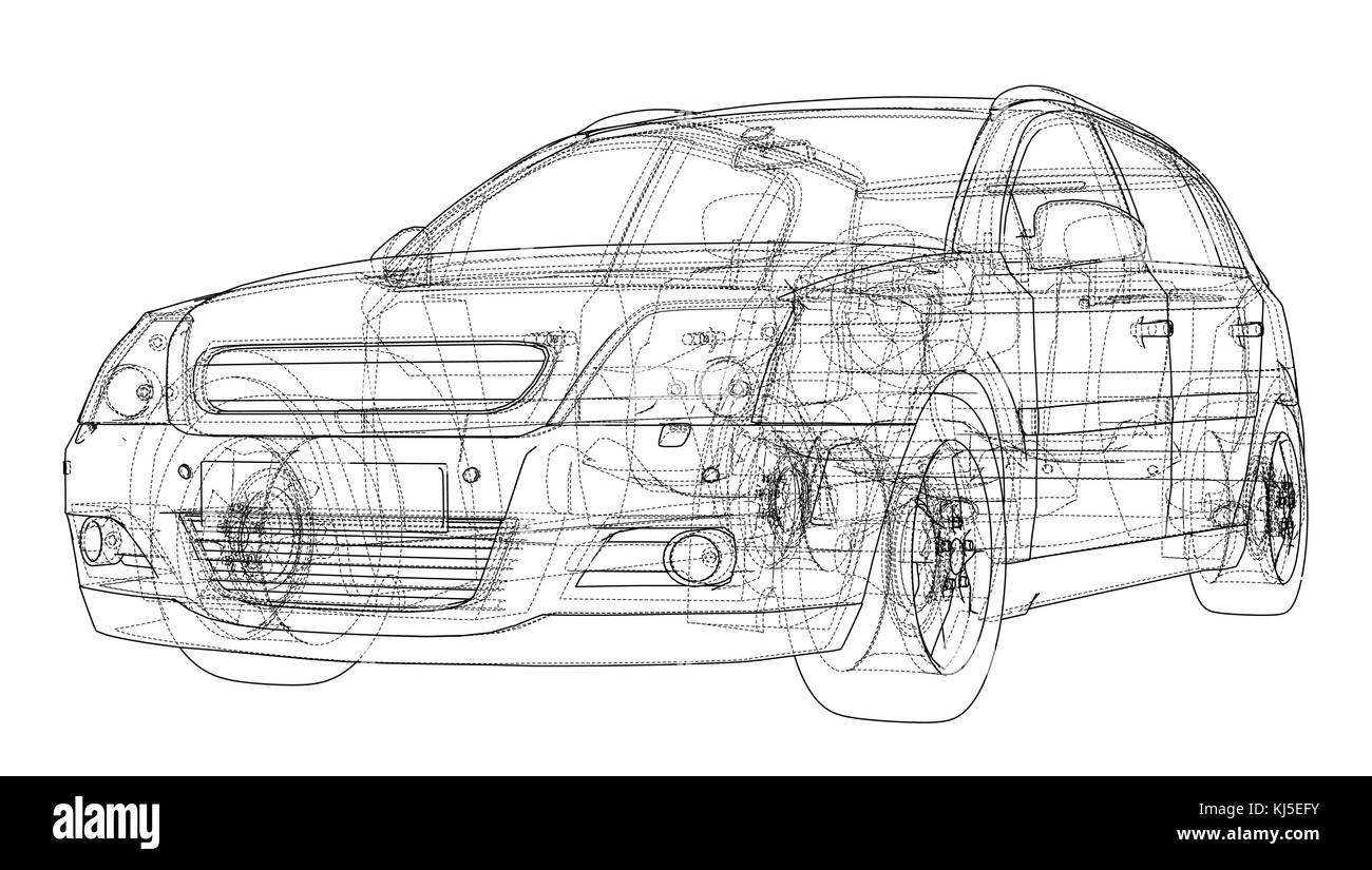 Car sketch. Vector Stock Vector Image & Art - Alamy