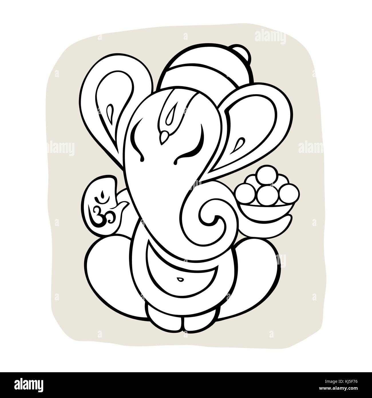 Hindu God Ganesha Drawing Easy