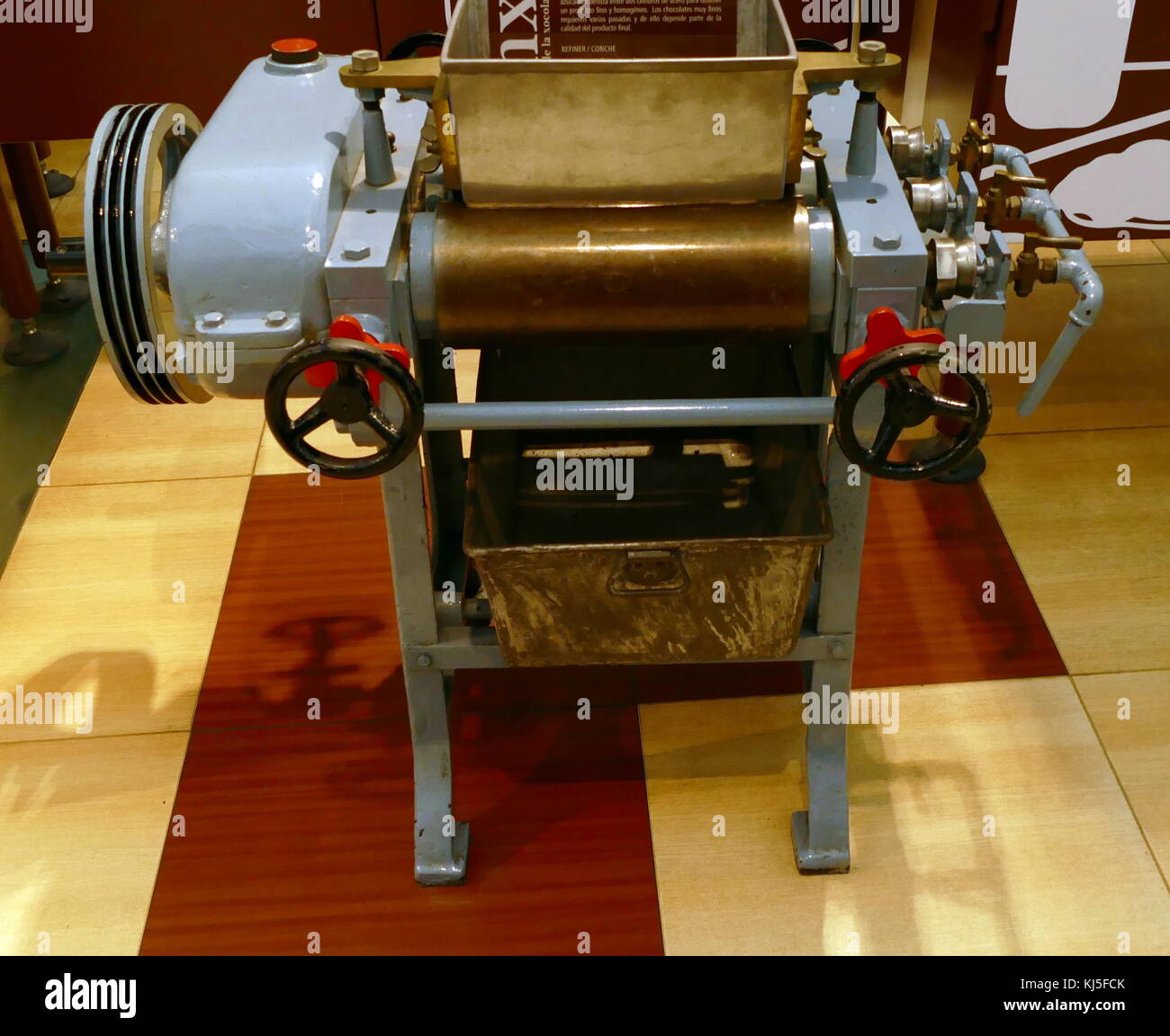 Conching machine used for cocoa bean refining. Conching affects the ...