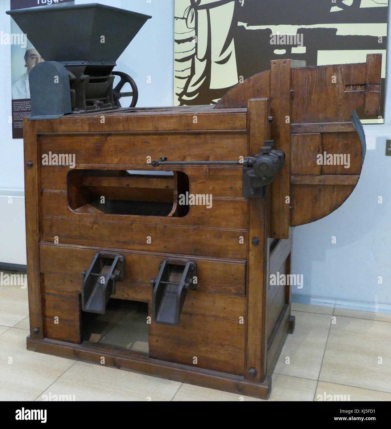 Cocoa bean shell remover used on the roasted beans that separates the ...