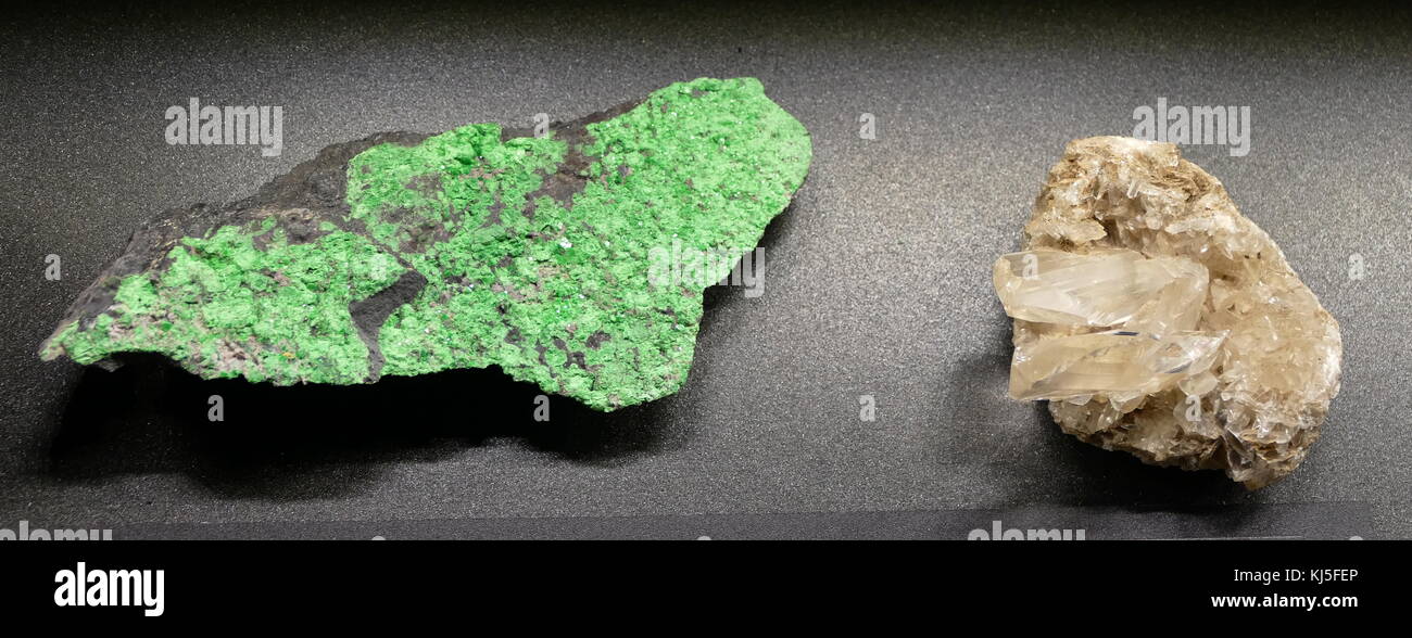 A sample of Gypsum, a soft sulphate mineral composed of calcium ...