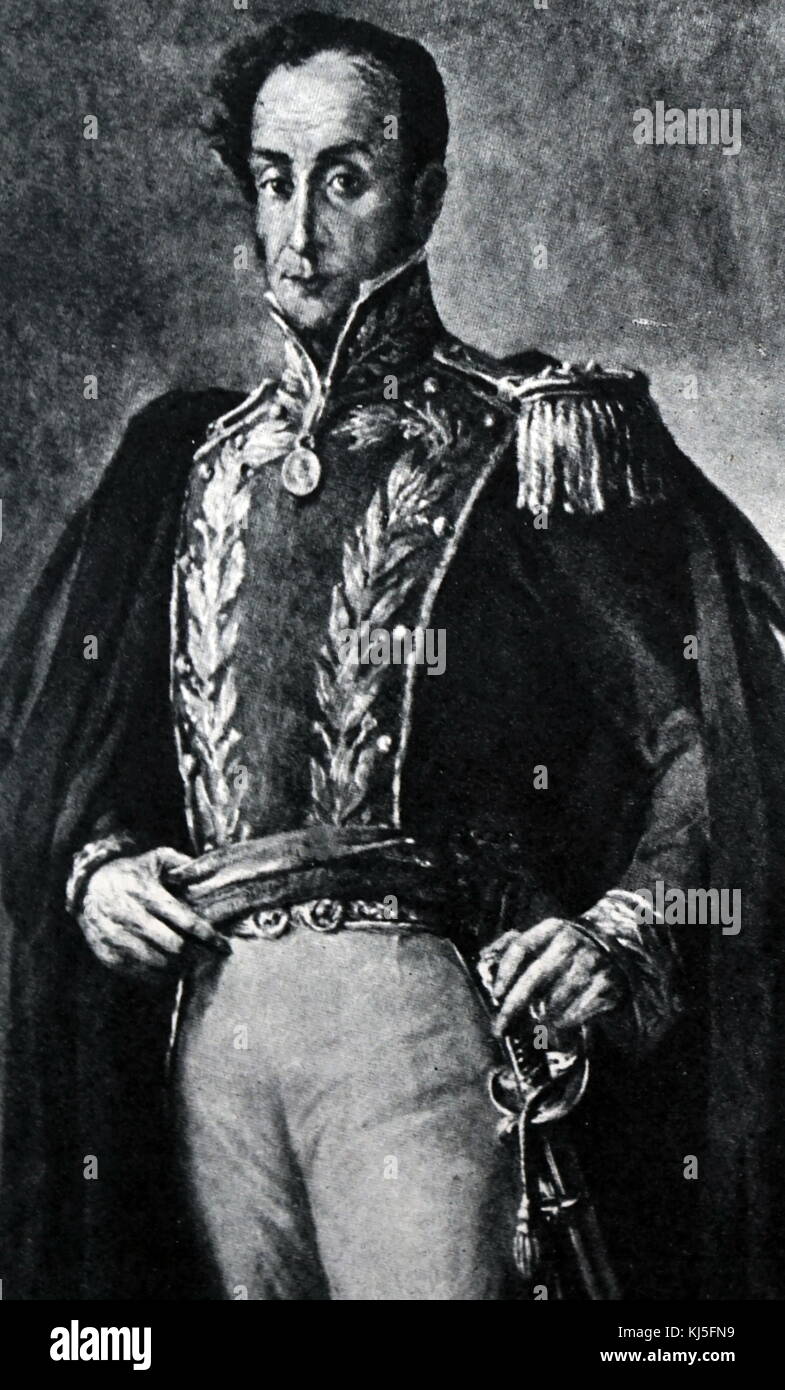 Simon bolivar painting hi-res stock photography and images - Alamy