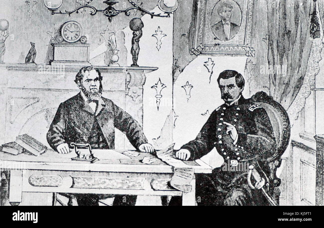 Portrait of Allan Pinkerton (1819-1884) a Scottish American detective ...