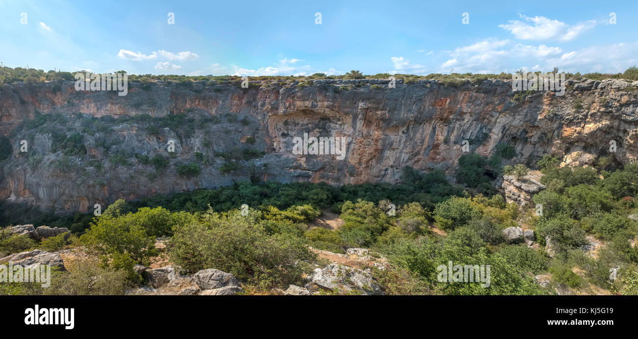High resolution panoramic Aerial interior view of the Chasm of Heaven ...