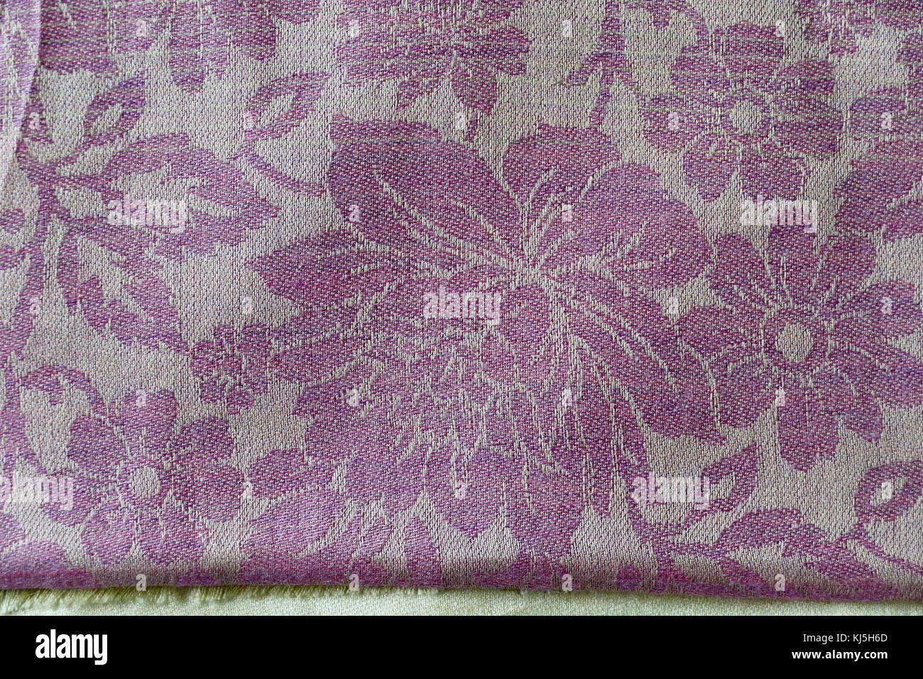 Indian silk textile with traditional woven pattern. 21st Century Stock ...