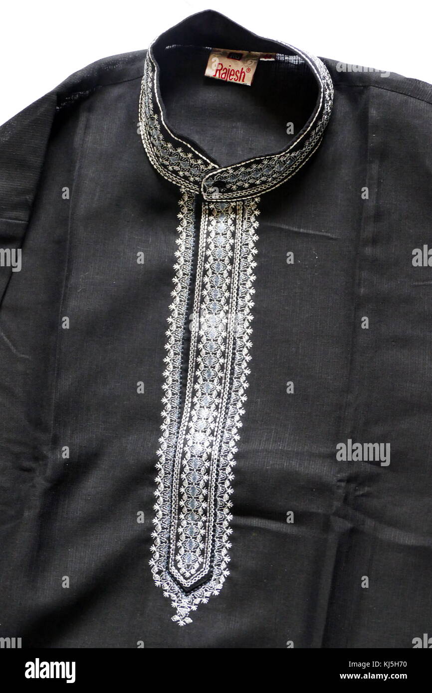 Indian cotton shirt with traditional woven pattern. 21st Century Stock ...
