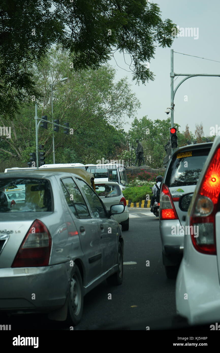 overcrowded roads in New Delhi , India Stock Photo - Alamy