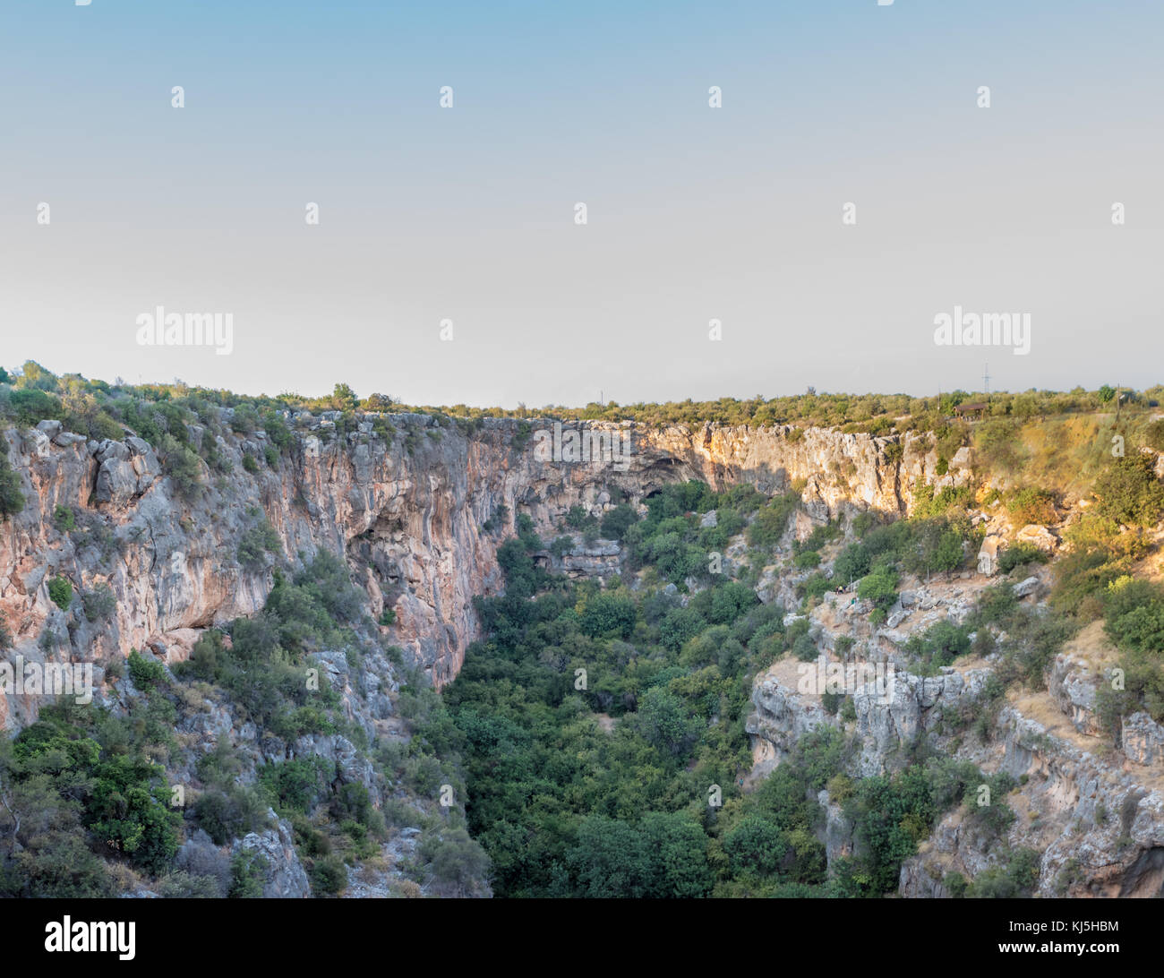 High resolution panoramic Aerial interior view of the Chasm of Heaven ...