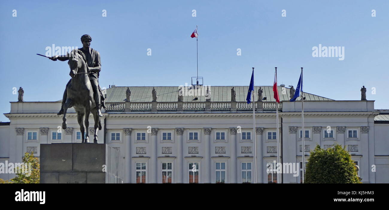 The Presidential Palace (Pa?ac Prezydencki) in Warsaw, Poland, is the ...