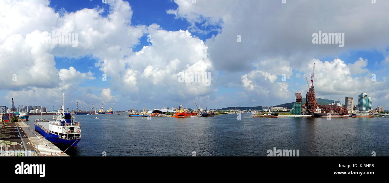 Panoramic view of the Asia Bay and Kaohsiung Port Stock Photo - Alamy