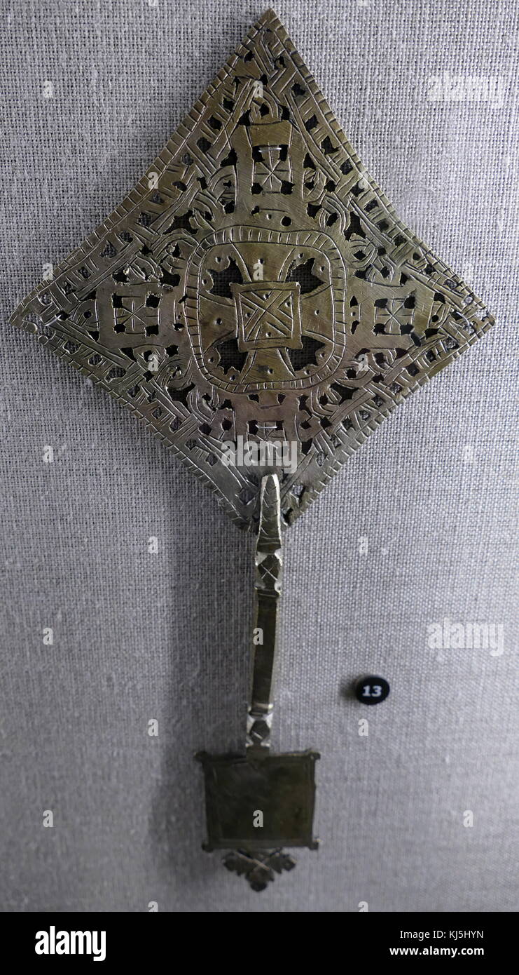 Ethiopian Coptic Christian processional cross. Brass 20th century Stock ...