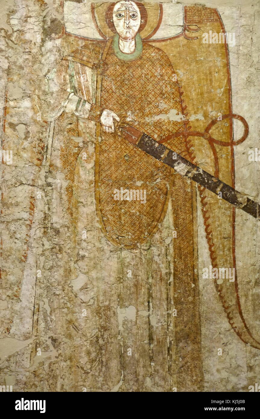 Mother of God with child (Jesus) Faras Cathedral Sudan, 11th century AD ...