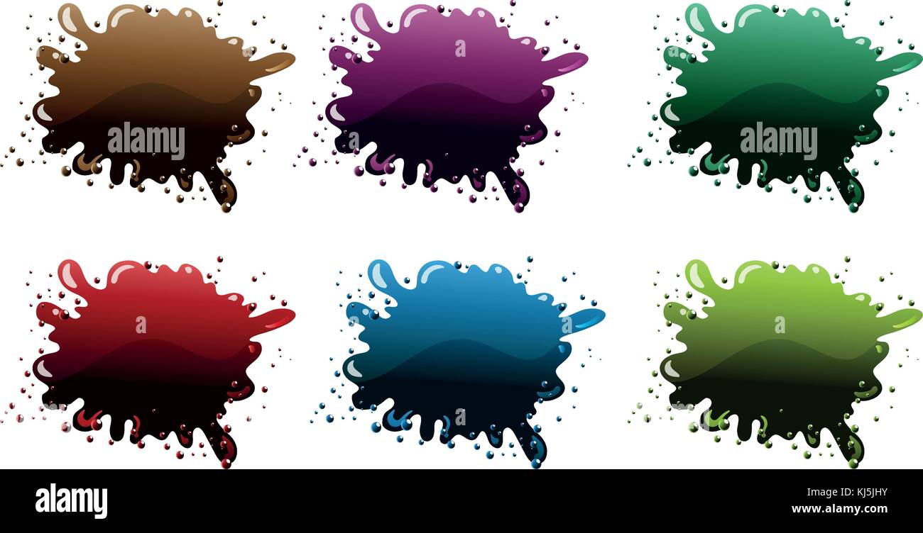 Illustration of the different paint colors on a white background Stock ...