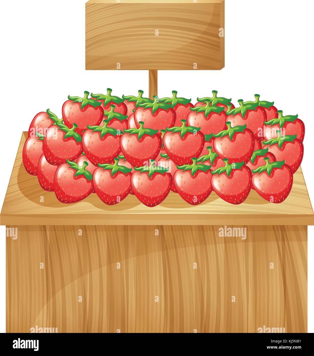 Stall strawberries Stock Vector Images - Alamy