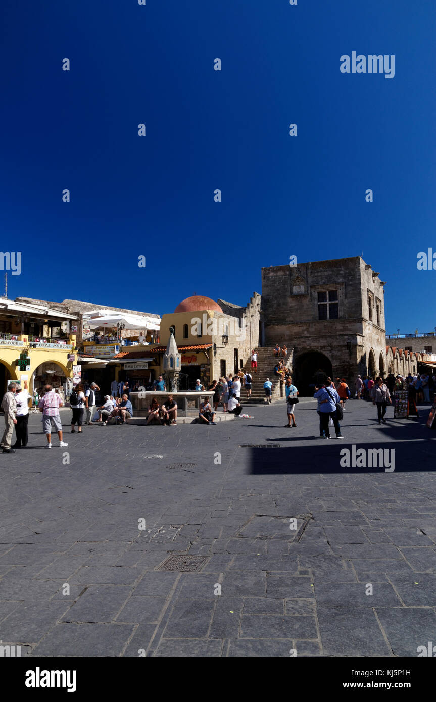 Hippocrates Square, Sokratous street, Rhodes old Town, Rhodes ...