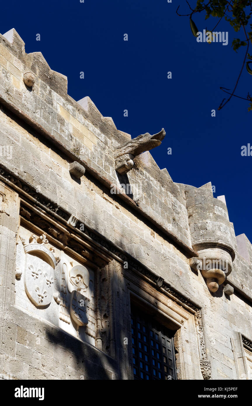 Decorative Gargoyle, Inn of France, Street of the Knights, Rhodes Old ...