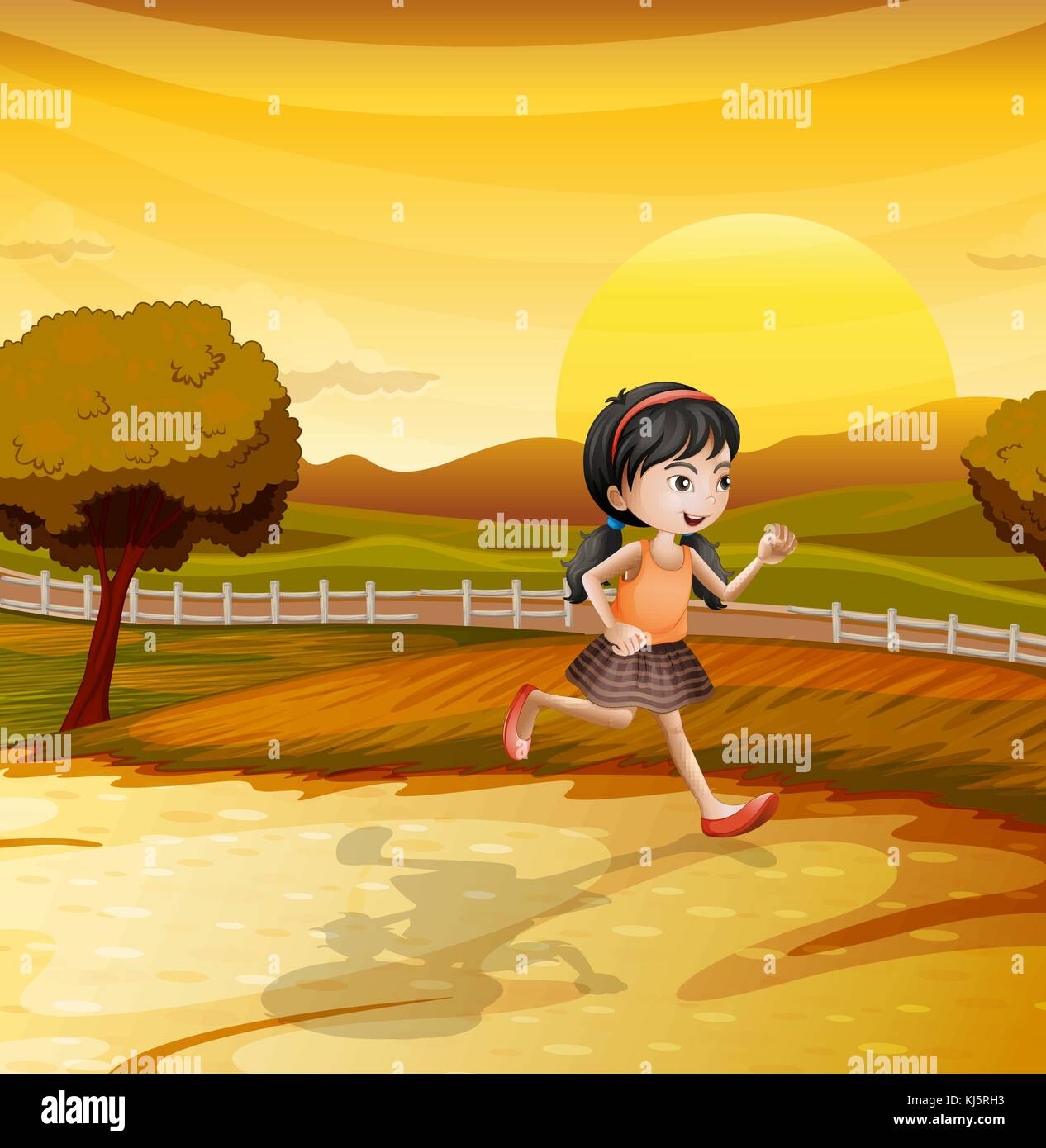Pathway to field Stock Vector Images - Alamy