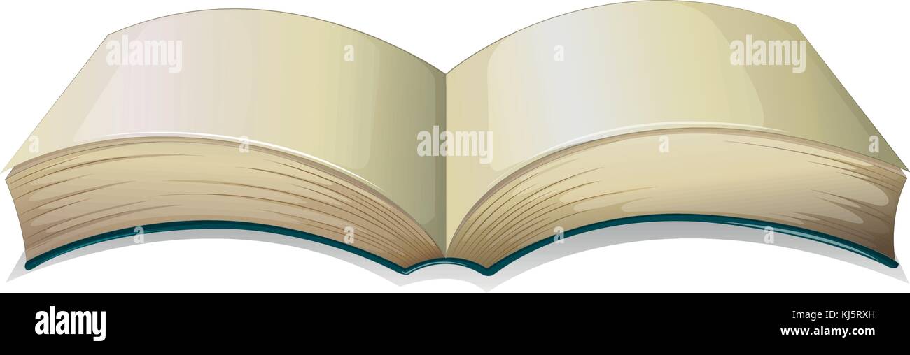 Illustration of an empty thick book on a white background Stock Vector ...