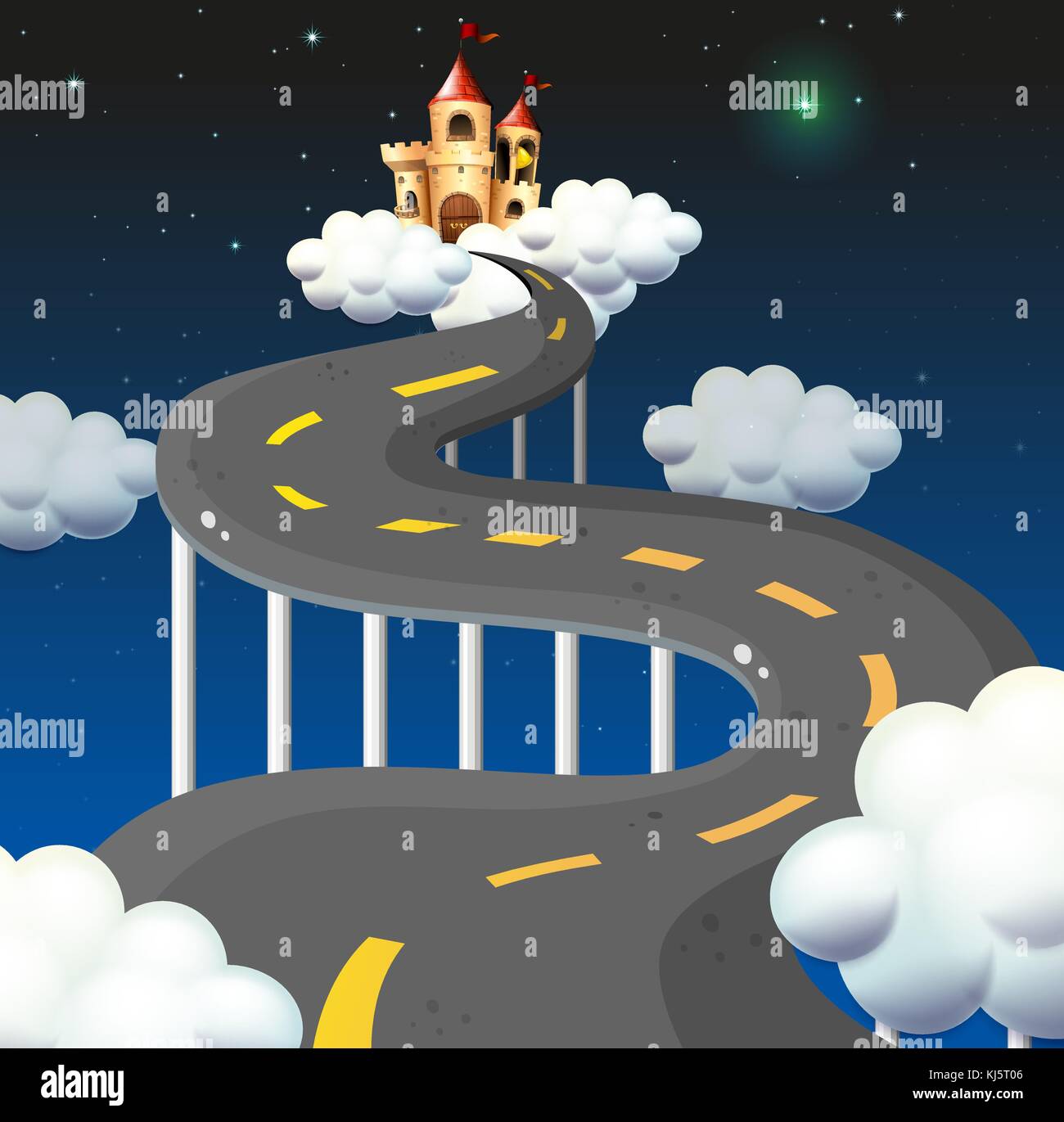 Pathway to a castle Stock Vector Images - Alamy