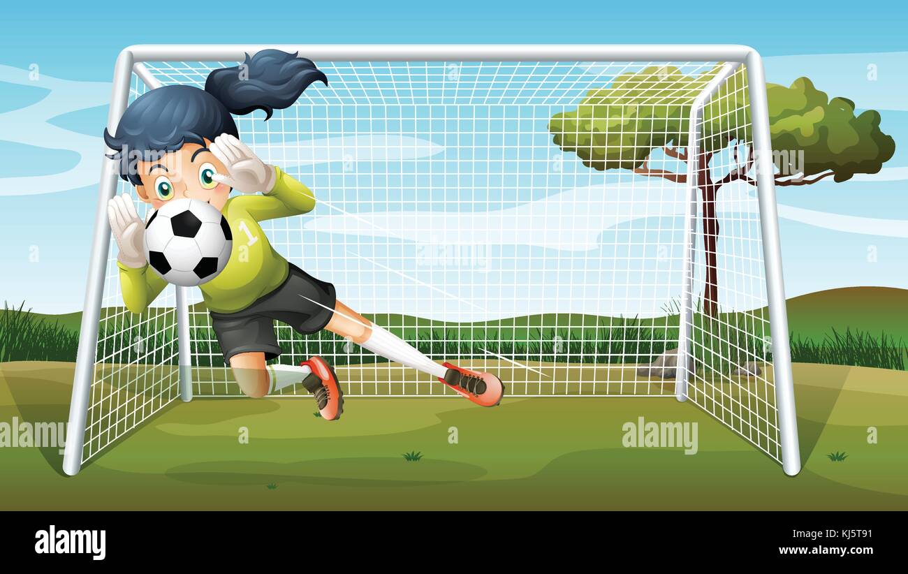 Woman catching ball Stock Vector Images - Alamy