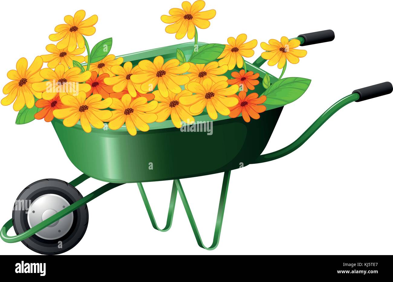 Flower Carts On Wheels Clip Art