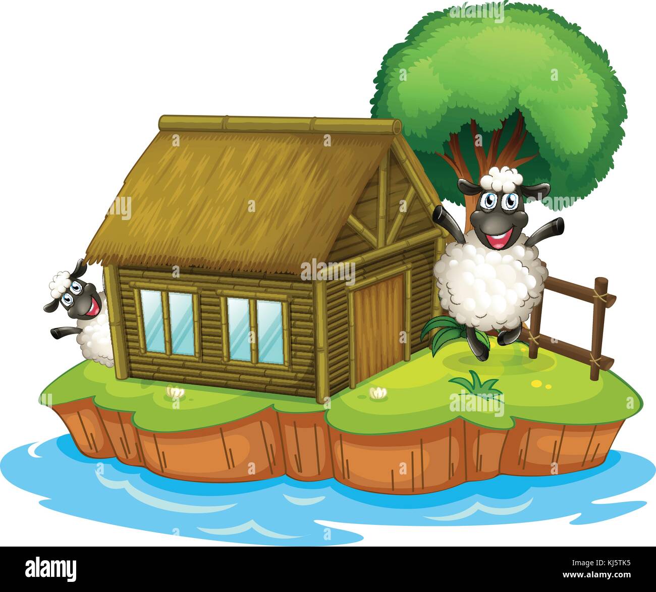 Sheep house isolated on Stock Vector Images - Alamy