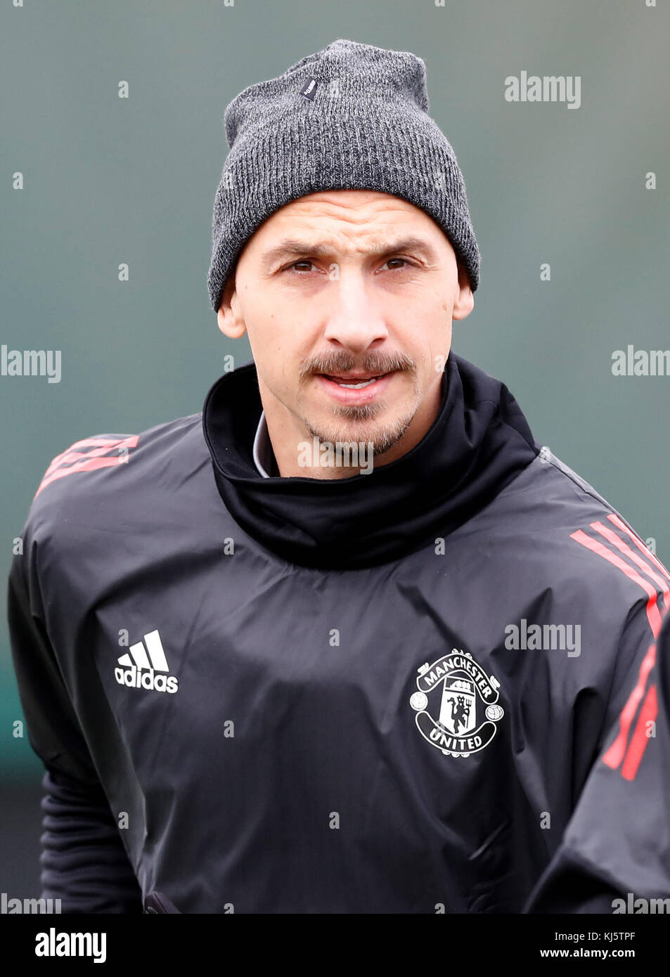 Manchester United's Zlatan Ibrahimovic during the training session at ...