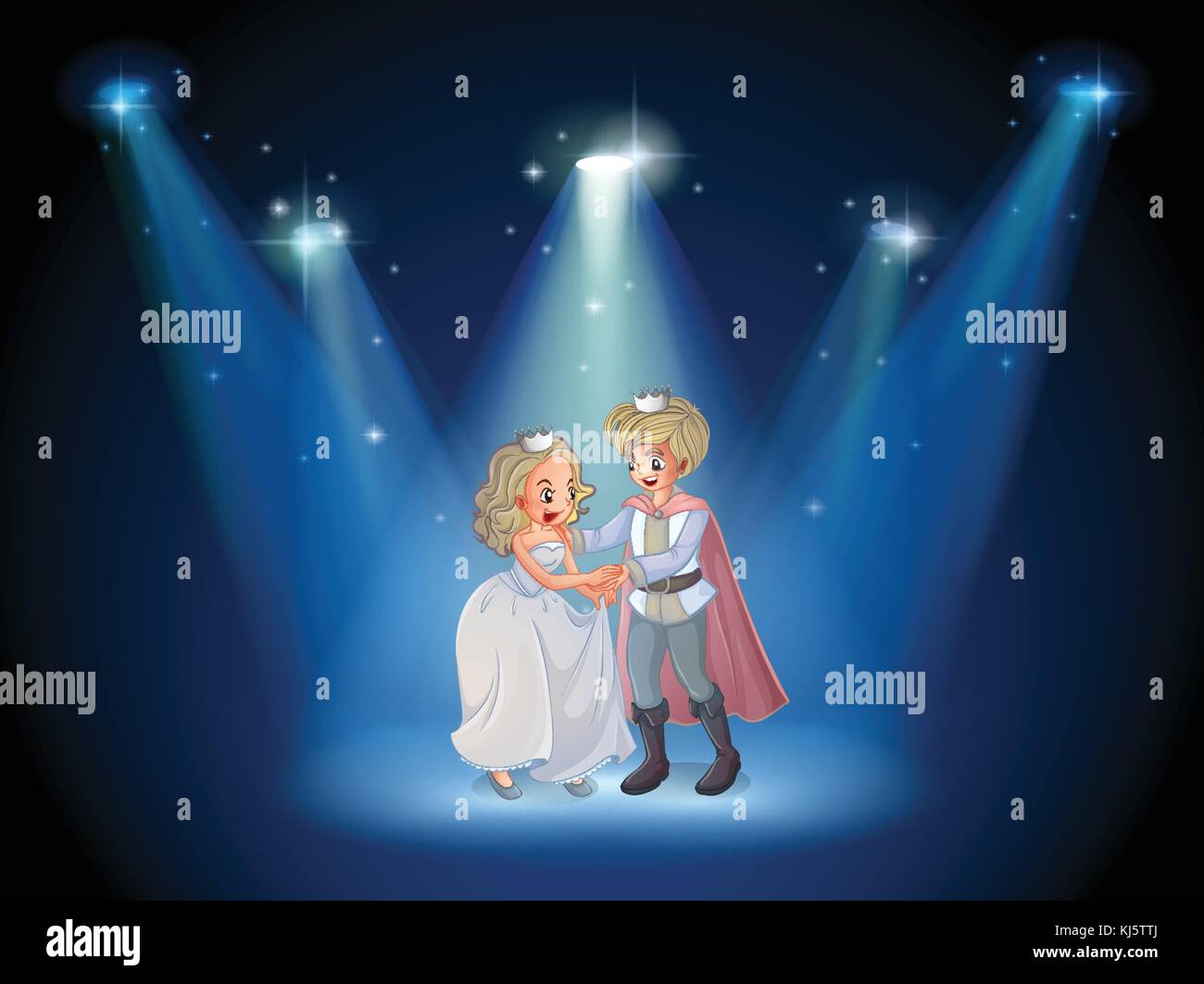 Cartoon Prince And Princess Dancing