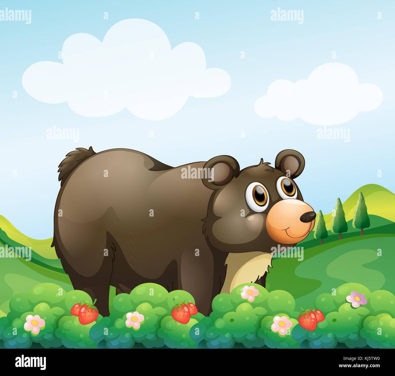 Big brown bear in Stock Vector Images - Alamy