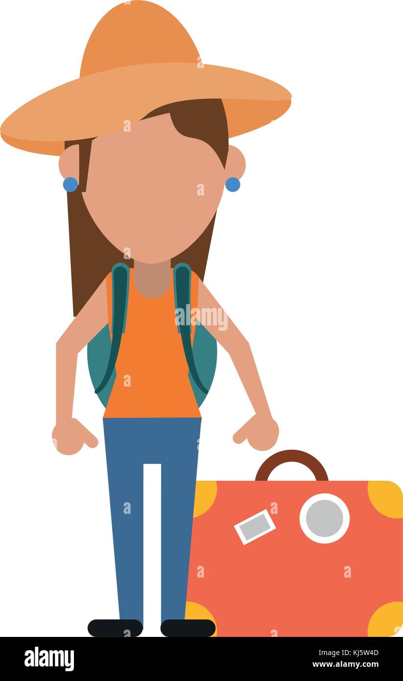 Young female tour guide Stock Vector Images - Alamy