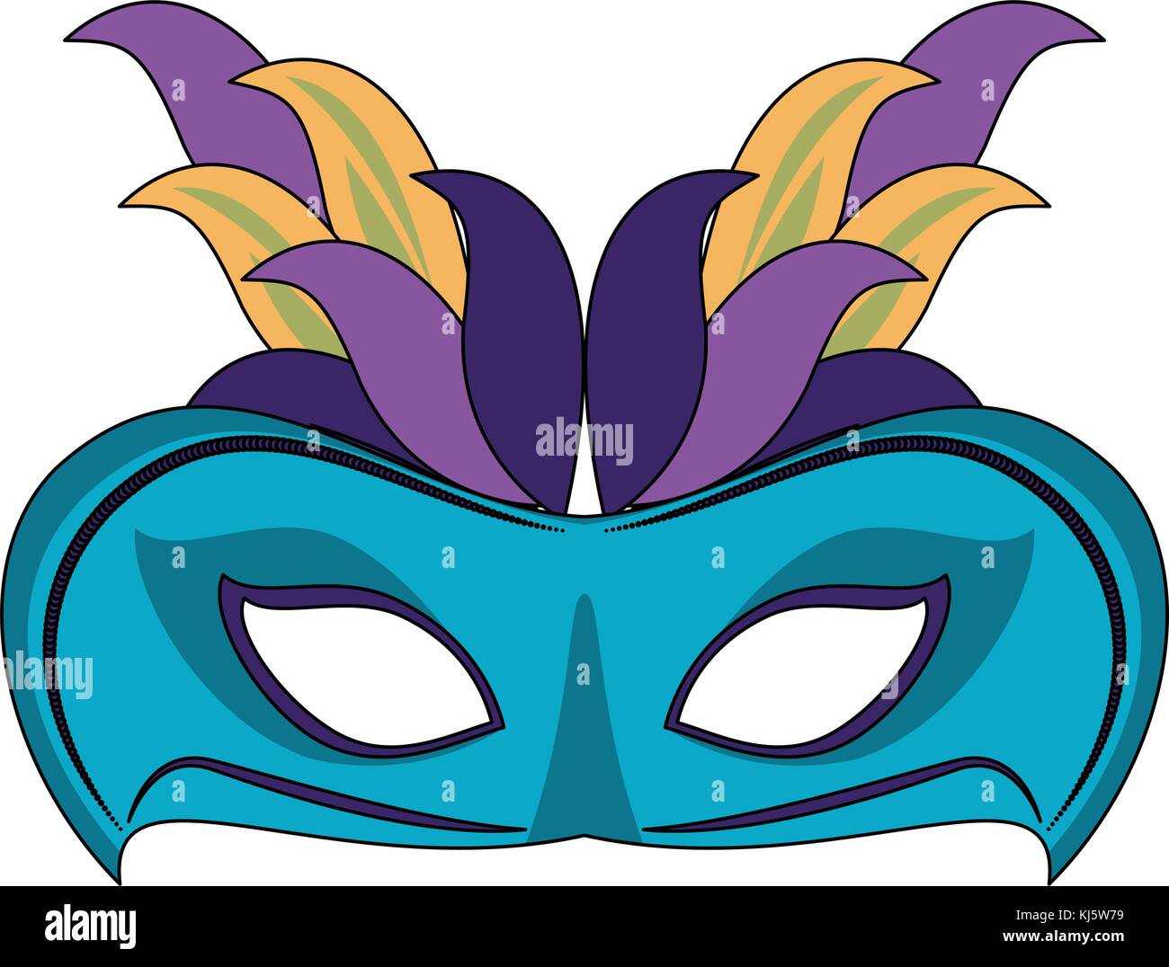Blue carnival mask feathers Cut Out Stock Images & Pictures - Alamy