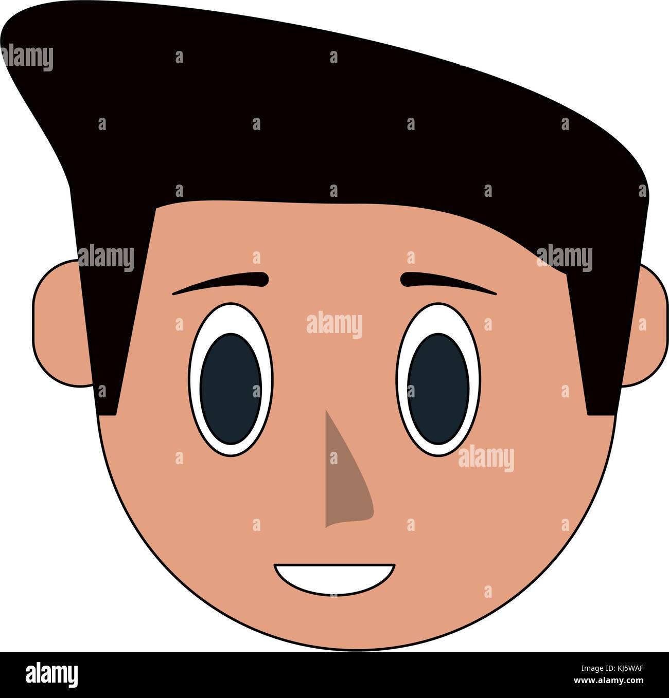 Cute guy face cartoon Stock Vector Image & Art - Alamy