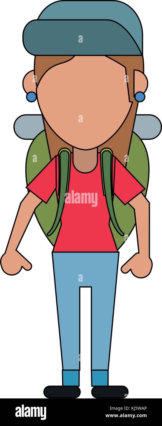 Young female tour guide Stock Vector Images - Alamy