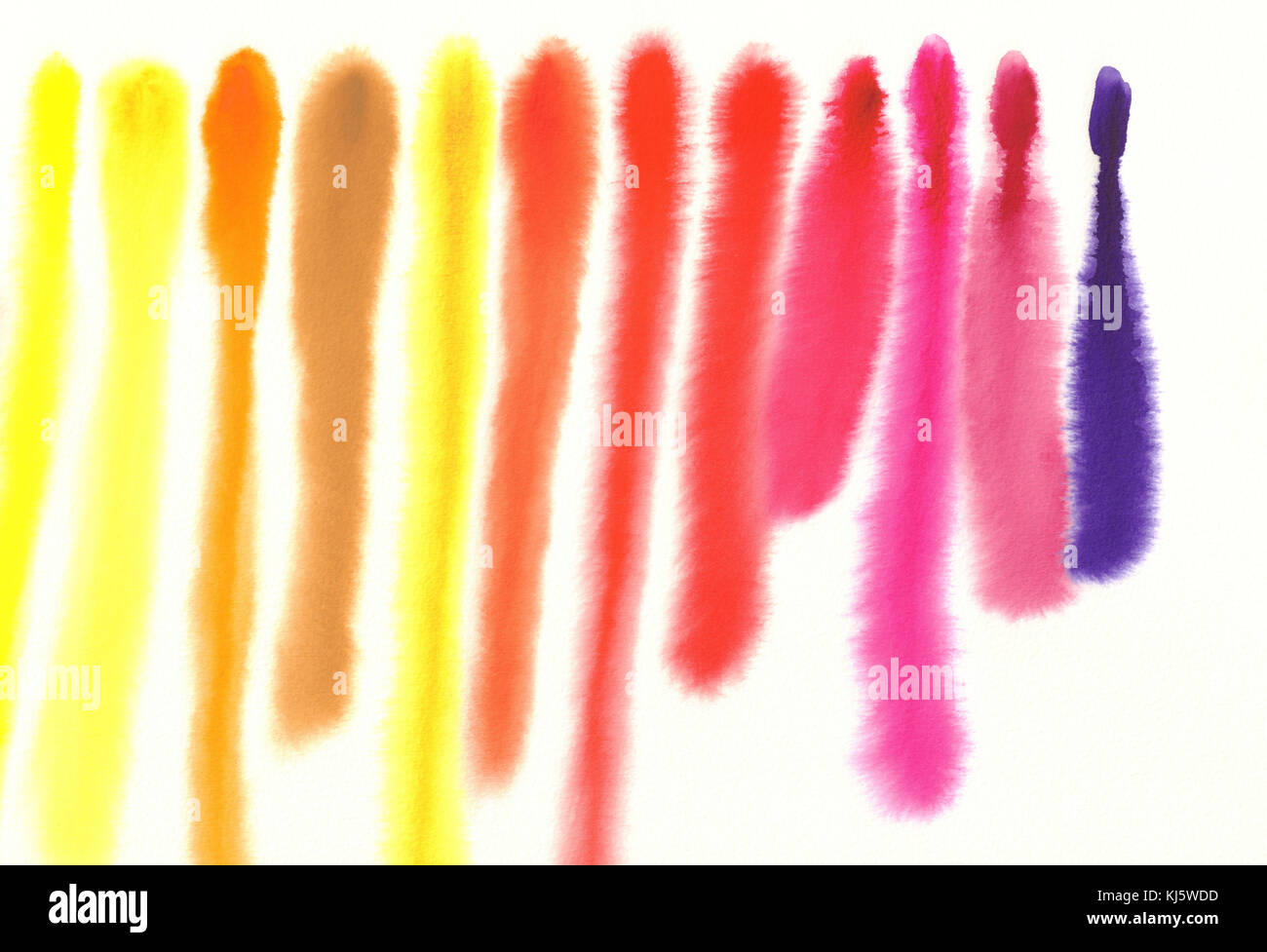 primary colors warm palette strips watercolor Stock Photo - Alamy