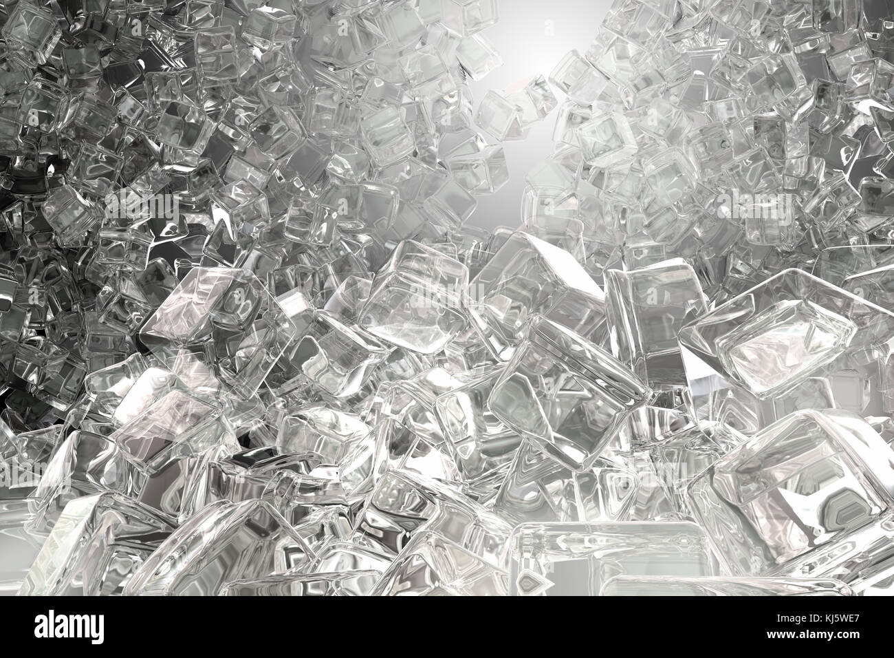 Ice cubes on black and gray background 3d illustration Stock Photo - Alamy